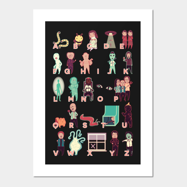 X-Files Monster Alphabet - Xfiles - Posters and Art Prints | TeePublic