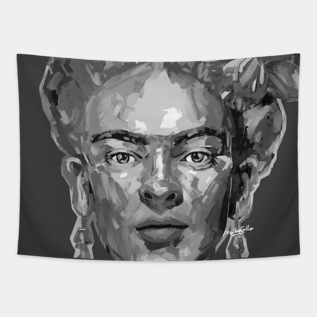 Frida Kahlo Black and White - Frida Kahlo Art - Tapestry | TeePublic