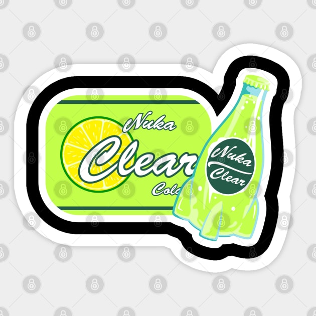 Nuka Cola Clear - Nuka Cola Clear - Sticker | TeePublic