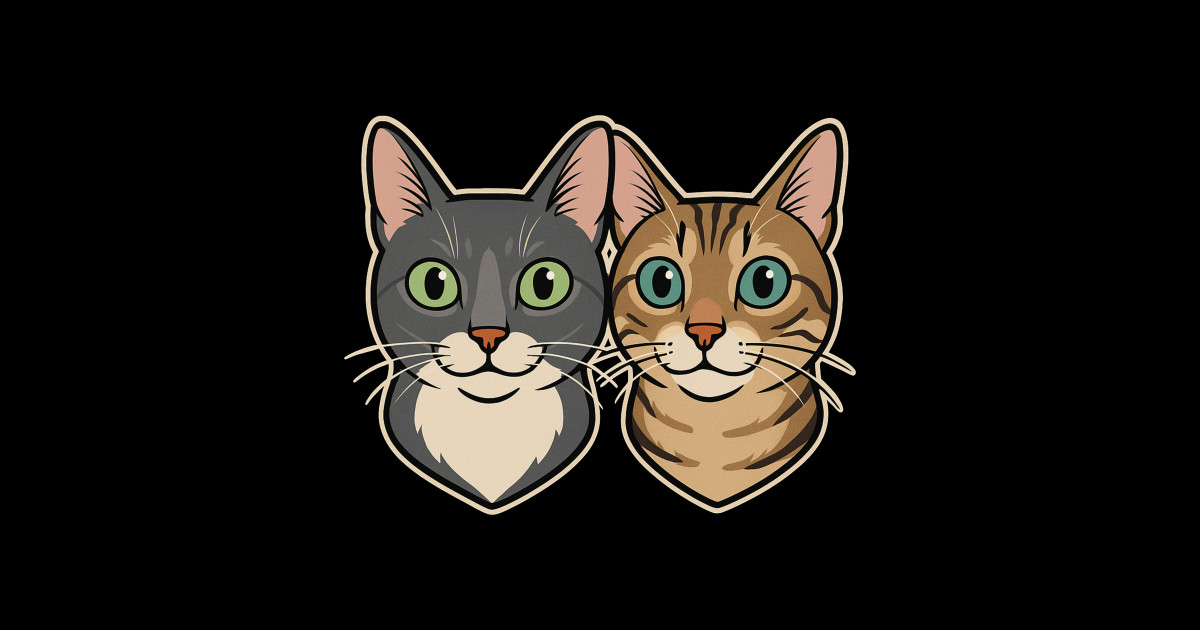 Show Kitties - Charlie & Ginger - Montclair New Jersey - Cats - Sticker ...
