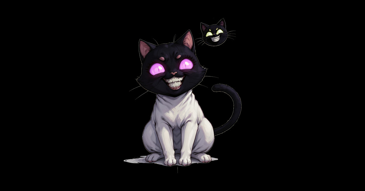 Eldritch Horror Cute Kitten Demon Art - Evil Cat Demon Cat Funny Cat ...