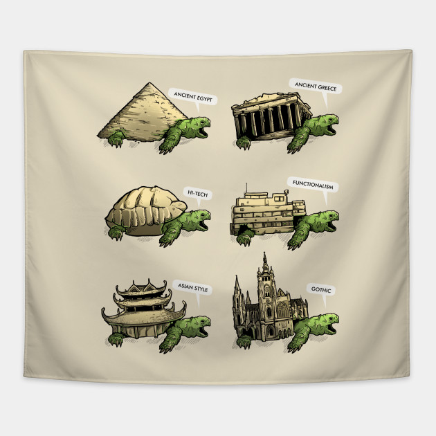 Turtle architecture - View - Tapestry | TeePublic