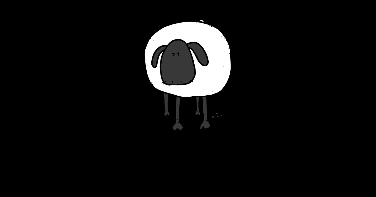 Grumpy Sheep - Sheep - Sticker | TeePublic