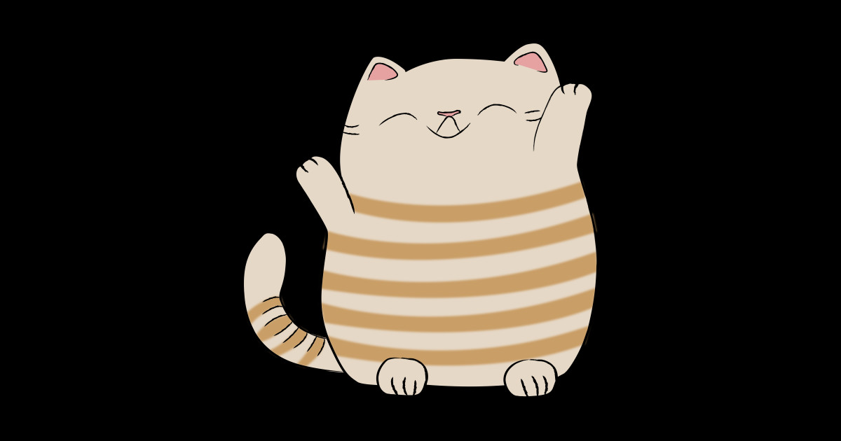 Funny Fat Cat for Good Luck - Fat Cat Funny - Sticker | TeePublic
