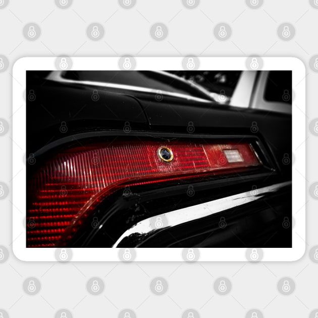 Pontiac Catalina Tail light Red Colour Splash - 1968 - Sticker | TeePublic