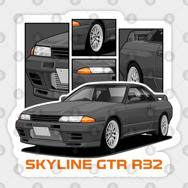 Skyline GTR R32 JDM - Gtr R32 - Sticker | TeePublic