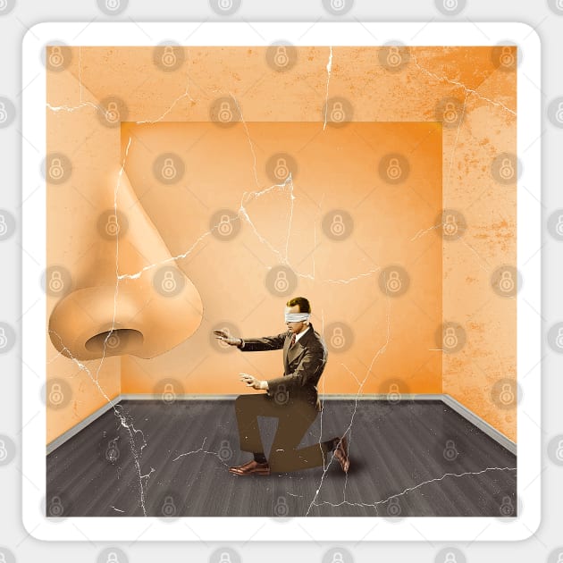 Nose Room - Surrealism Art - Sticker | TeePublic