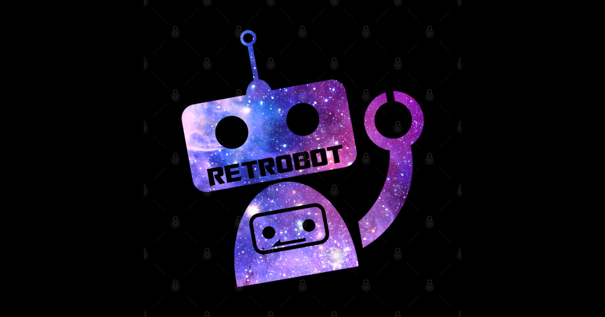 Retro Space! - Retrobot - Sticker | TeePublic