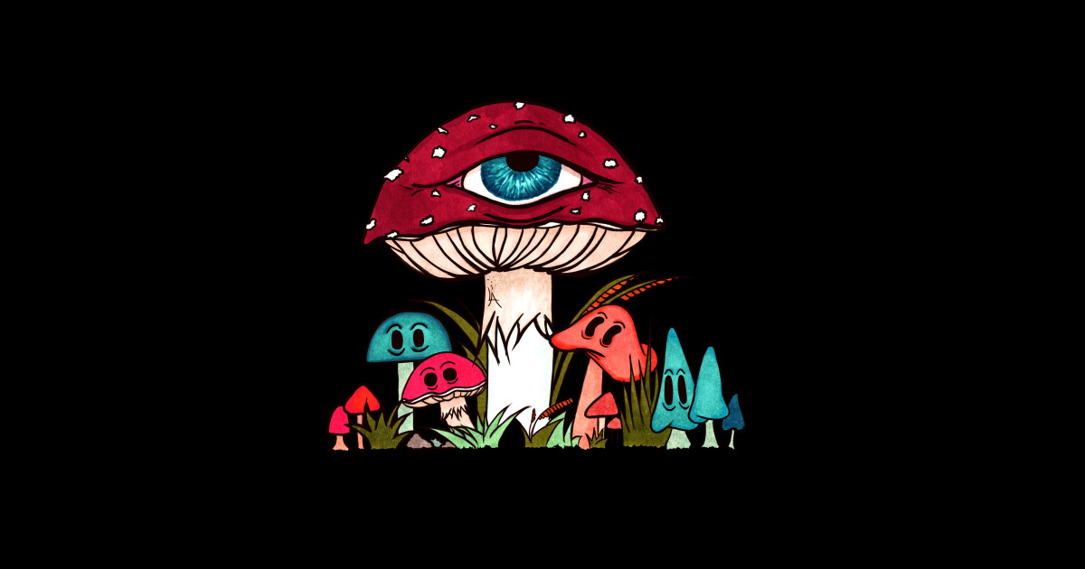Toadstool and friends - Trippy Toadstool - Sticker | TeePublic
