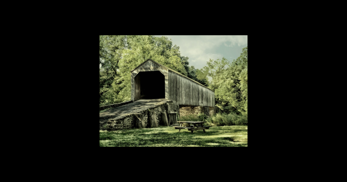 Schofield Ford Covered Bridge - Covered Bridge - Sticker | TeePublic