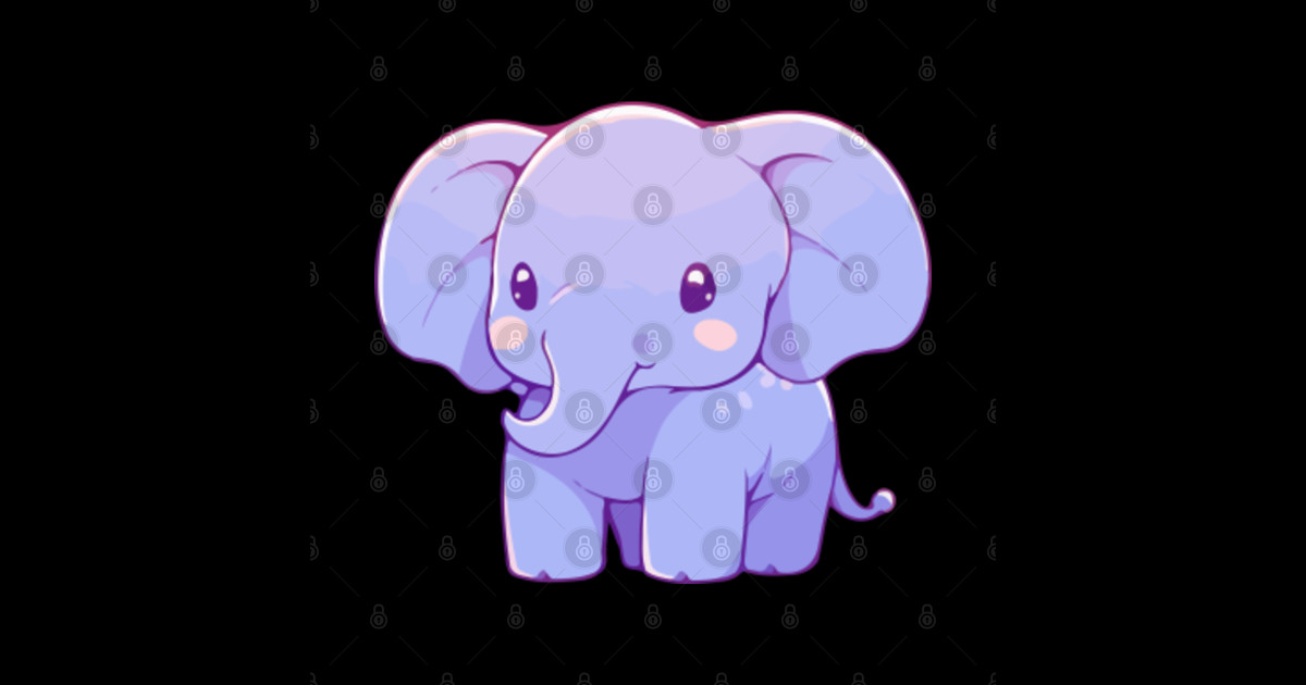 Cute baby elephant - Cute Baby Elephant - Sticker | TeePublic