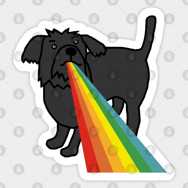 Animals with Rainbow Puke Puppy Dog - Funny Animals - Sticker | TeePublic