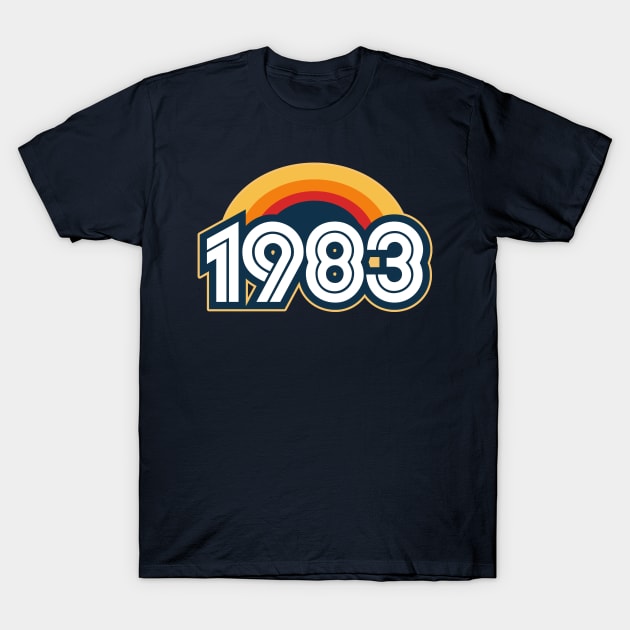 Vintage 1983 Retro Graphic Design - Classic 80s Rainbow Logo - 1983 - T ...