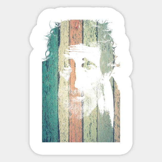 Oldman vintage design - Vintage Retro - Sticker | TeePublic