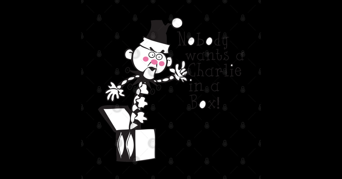 Charlie in a box - Cartoon - Sticker | TeePublic