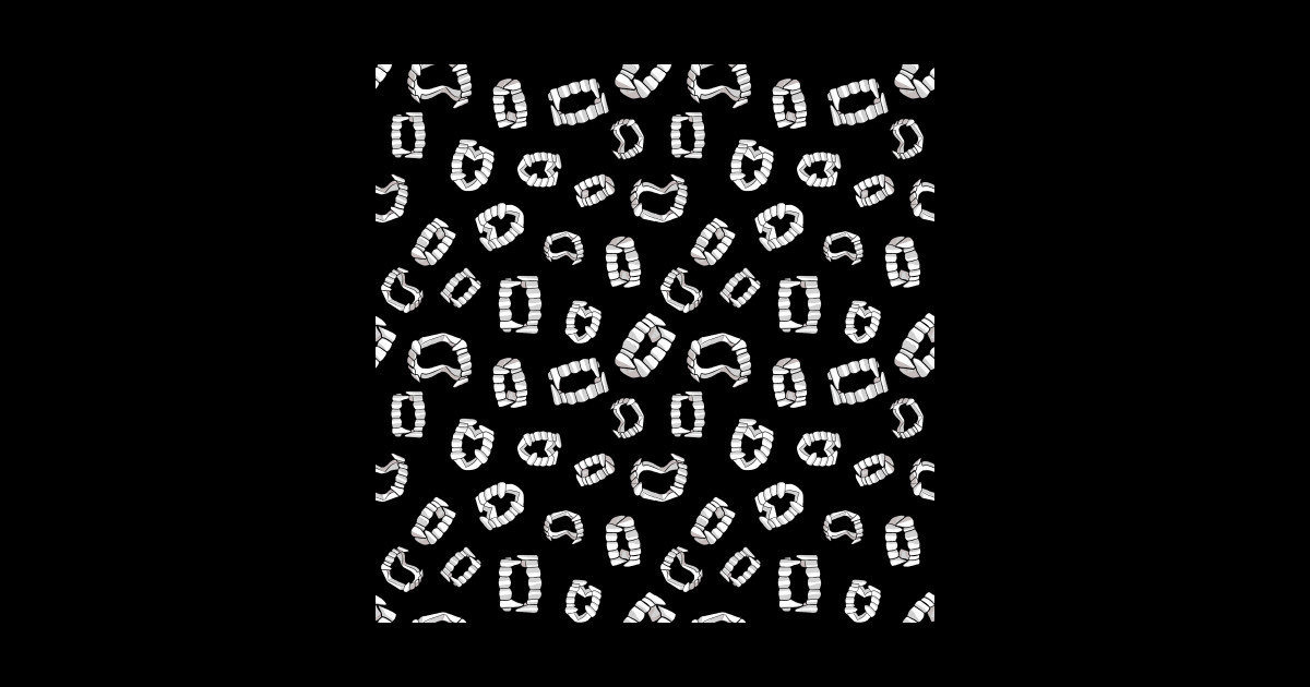 Vampire fangs pattern - Fangs - Sticker | TeePublic
