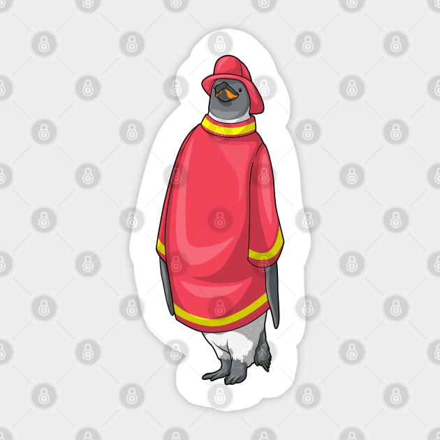 Penguin Firefighter Fire department - Fire Department - Sticker | TeePublic