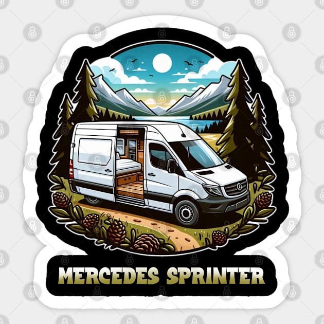 Mercedes sprinter camper conversion. - Sprinter - Sticker | TeePublic