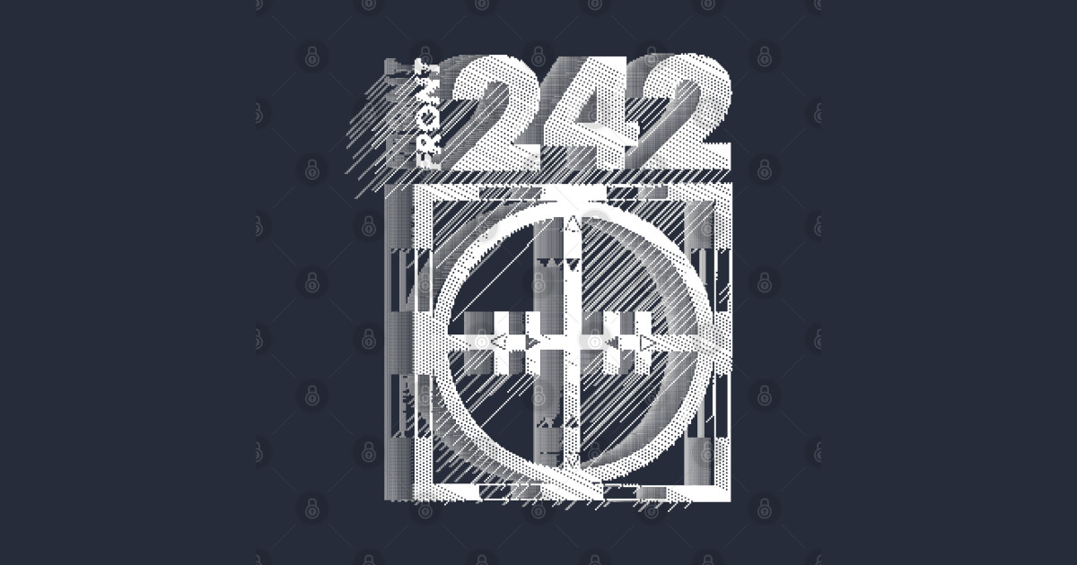 Front 242 †† Glitch Logo Fanart Design - Front 242 - T-Shirt | TeePublic