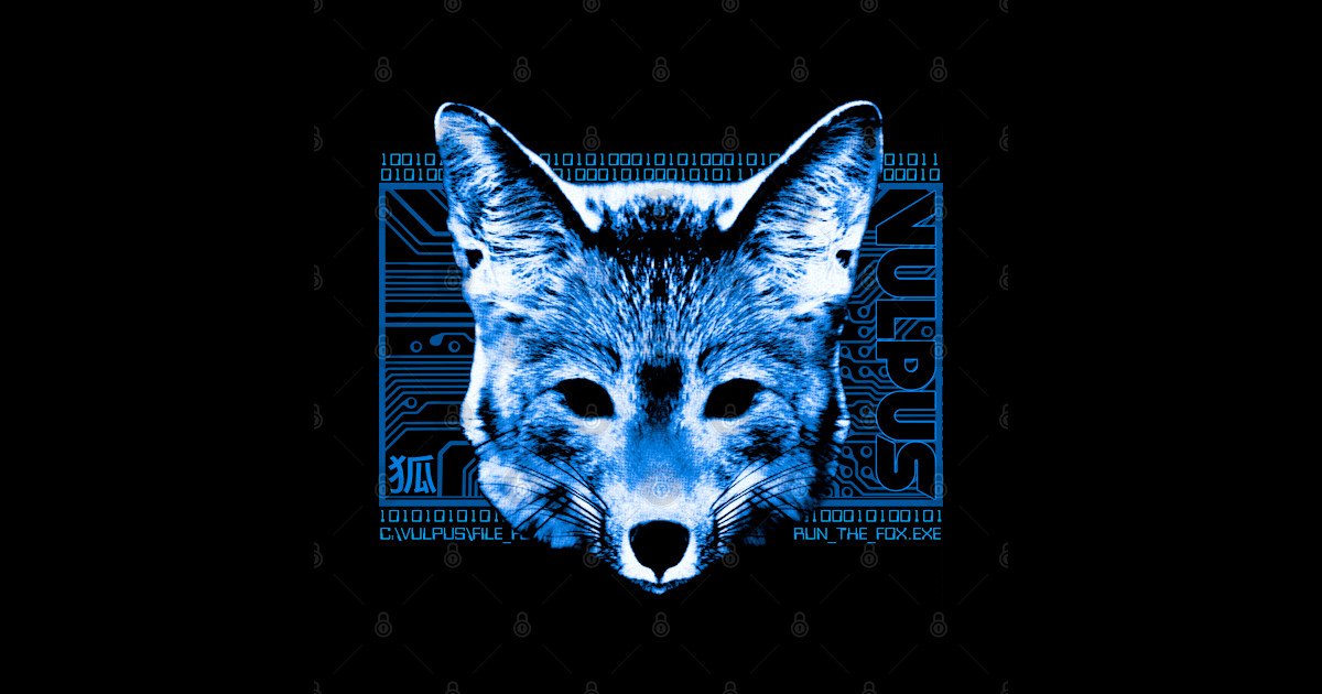 VULPUS Digital for Real- Ice Blue - Fox - Sticker | TeePublic