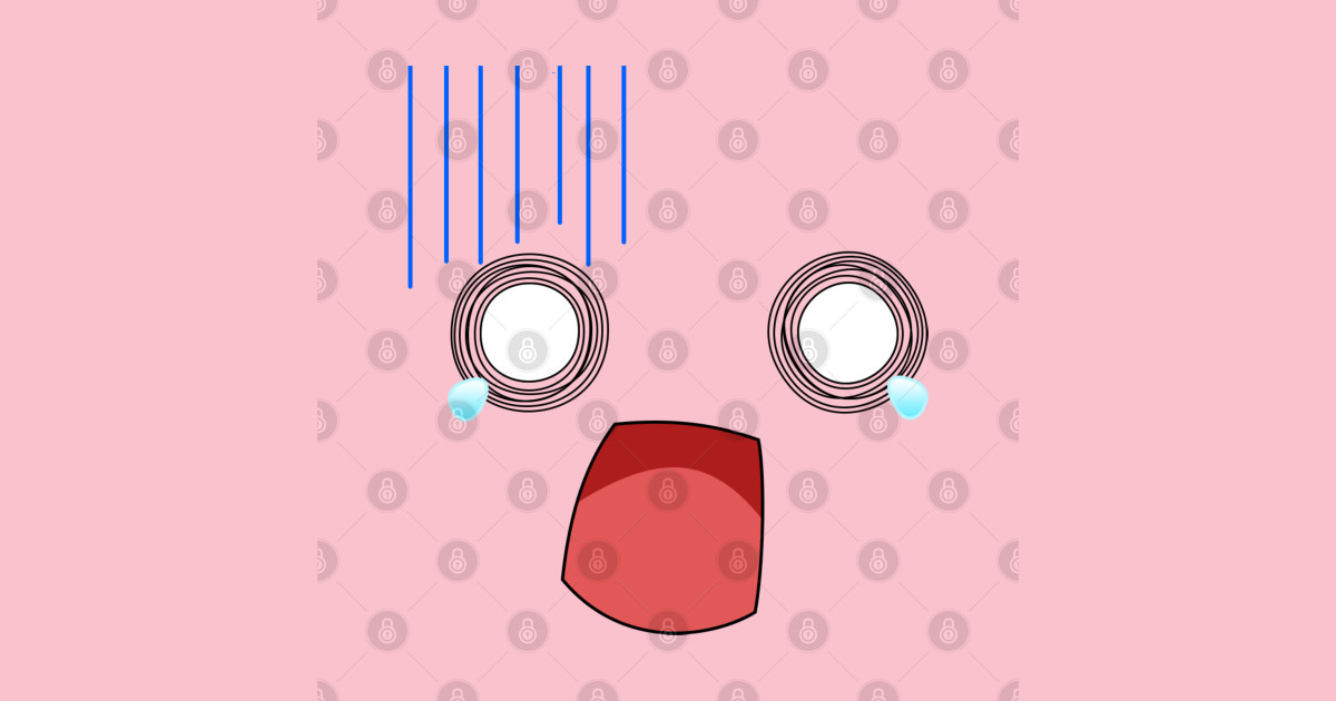 Nani?! Panicked Anime Face Pink Version - Nani - T-Shirt | TeePublic