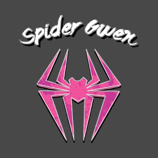 Spider Gwen Logo and Text - Spider Man - T-Shirt | TeePublic