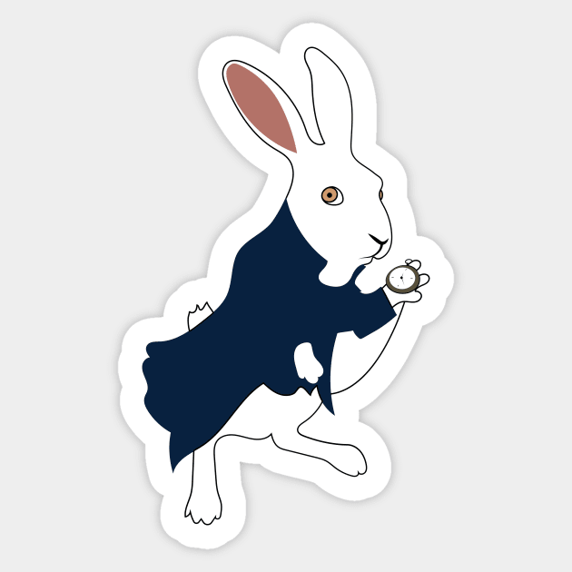 The White Rabbit - Alices Adventures In Wonderland - Sticker | TeePublic