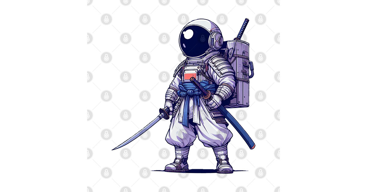 Astro Samurai - Astronaut - T-Shirt | TeePublic