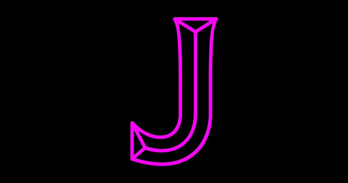 Letter J Letter Art - Letter J Simple Letter Art - Sticker | TeePublic