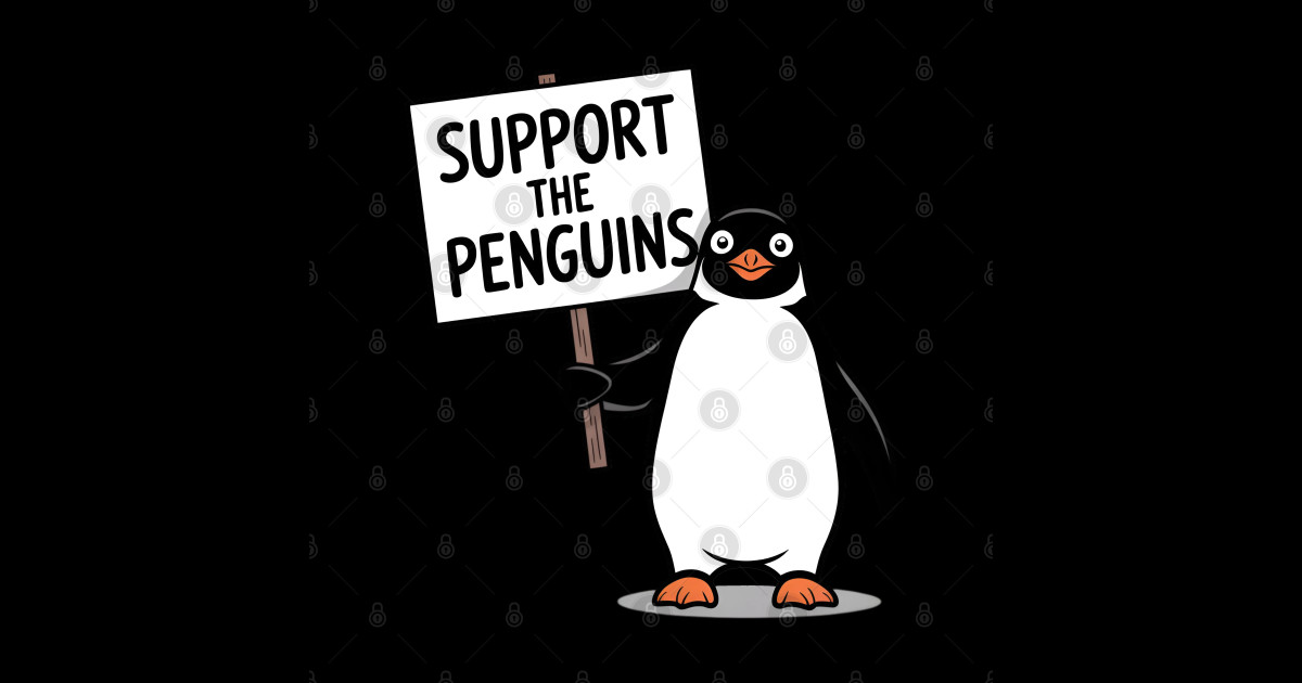Support the Penguins from Tariffs | Funny Animal Protest | Retro Pop ...