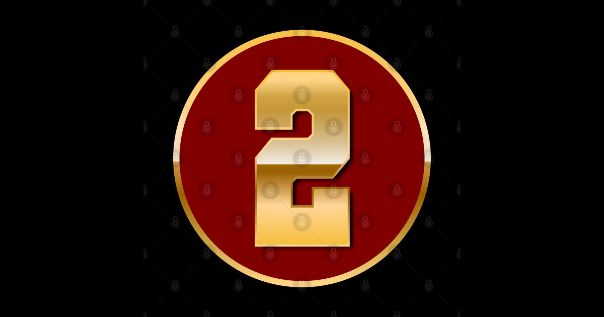 Gold Number 2 - Number 2 - Sticker | TeePublic
