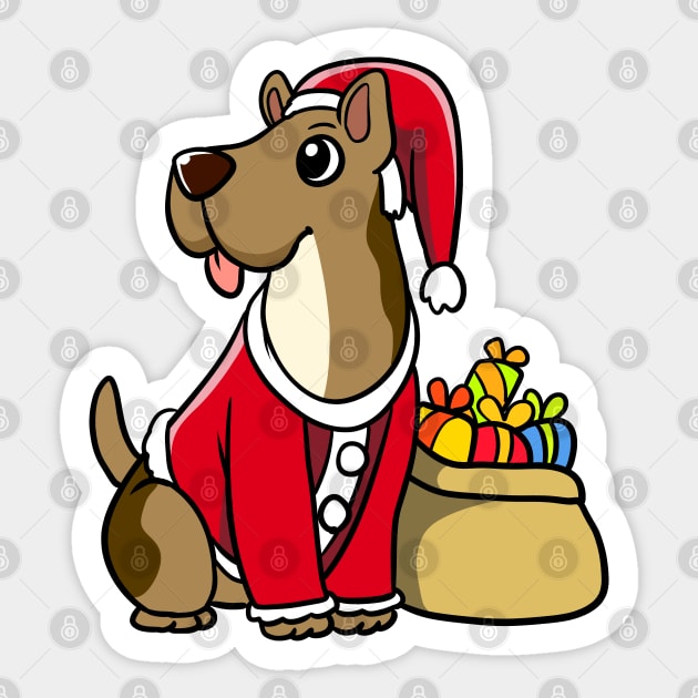 Great Dane Santa - Christmas - Sticker | TeePublic