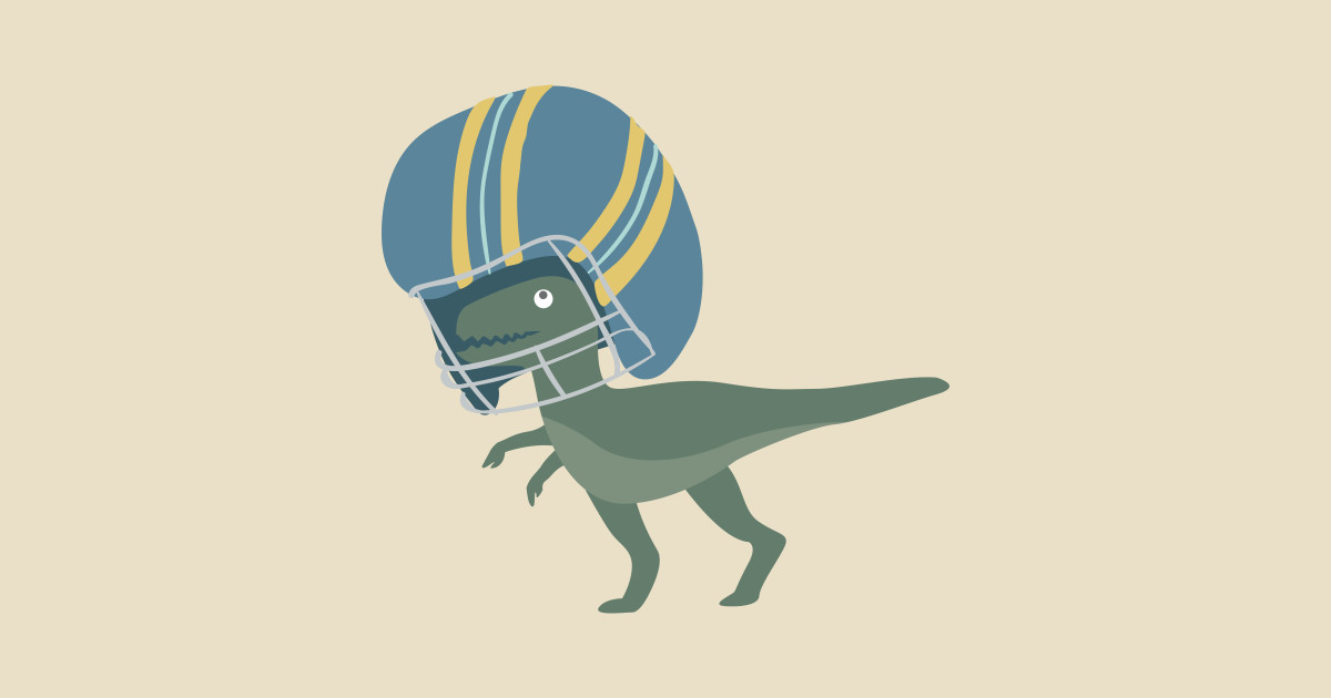 T-Rex Football Player - Dinosaur Playing Football - T-Shirt | TeePublic