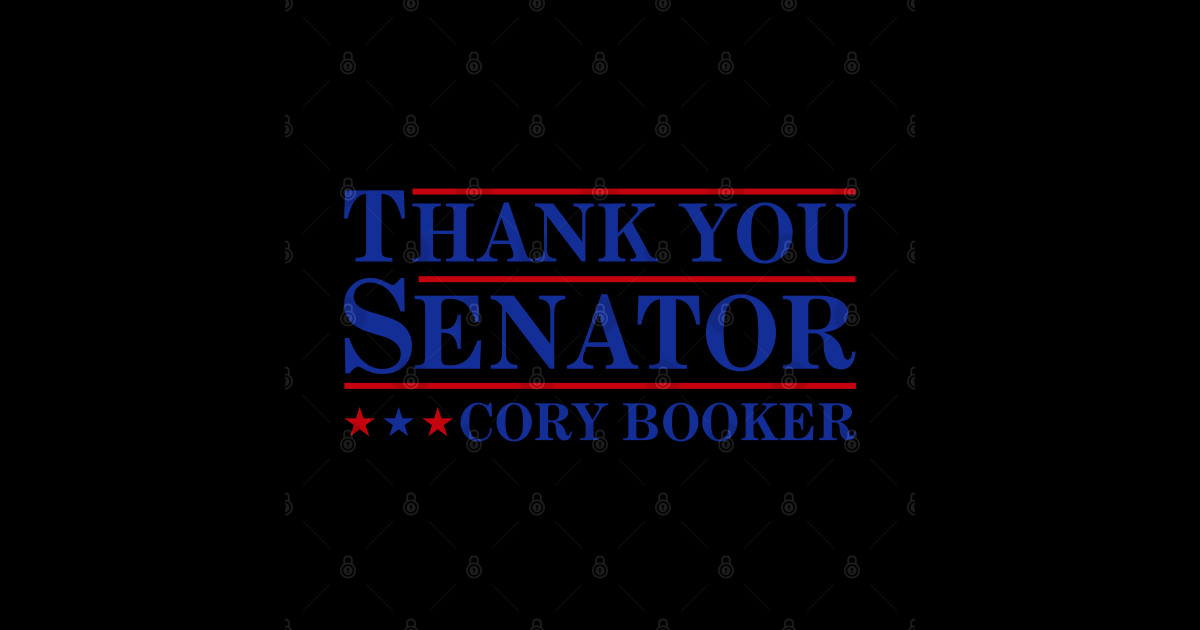 Thank You Senator Cory Booker - Cory Booker - Sticker | TeePublic