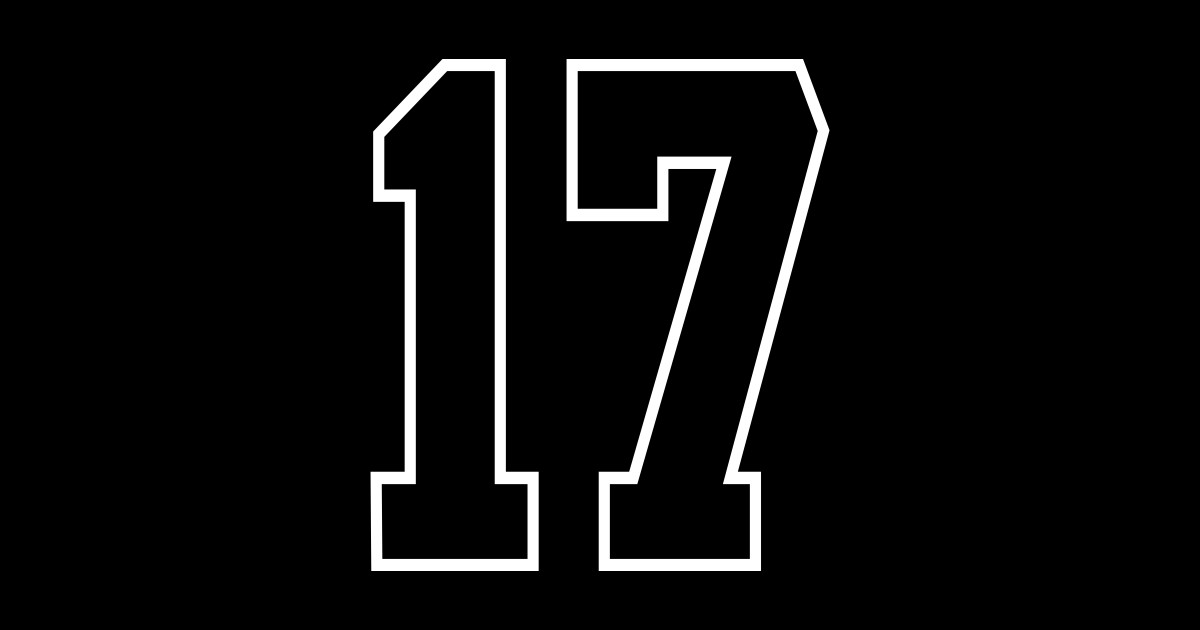 Number 17 - 17th Birthday Gift - Sticker | TeePublic