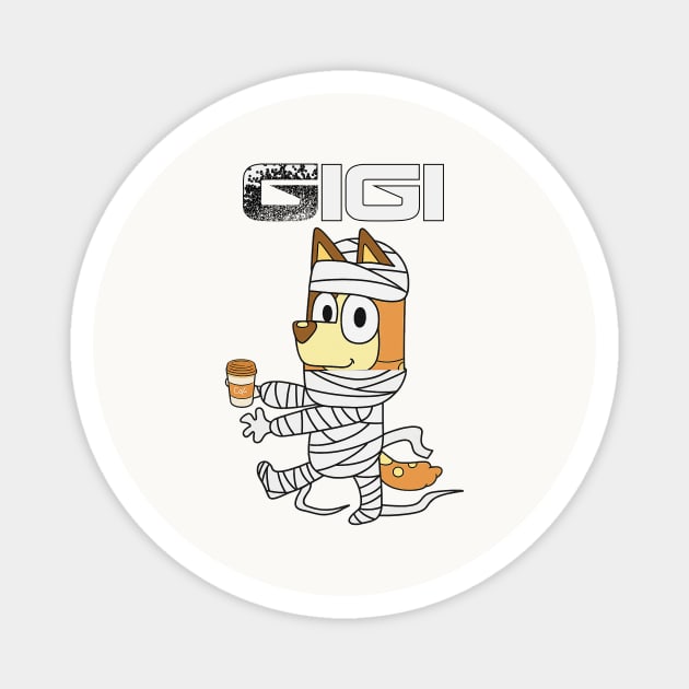 Cute Bluey Gigi Halloween Costume Vintage Cartoon - Bluey - Magnet ...