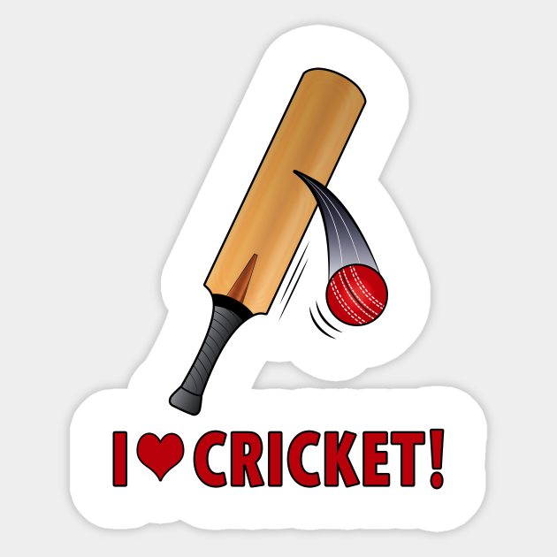 I Love Cricket! - Cricket - Sticker | TeePublic