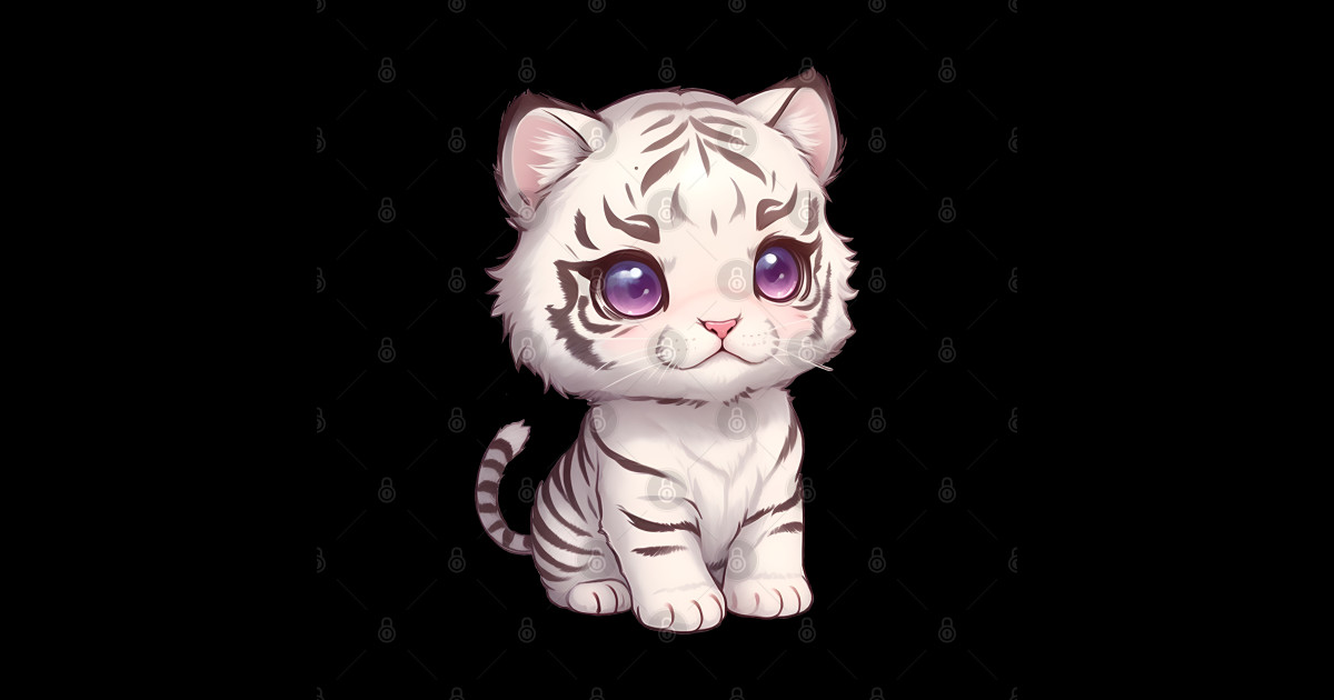 Cute Chibi Tiger - Tiger - Posters and Art Prints | TeePublic