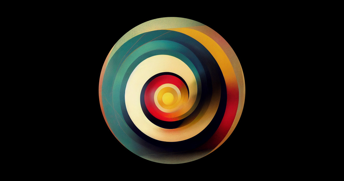 Painted Concentric Circles - Circles - Sticker | TeePublic