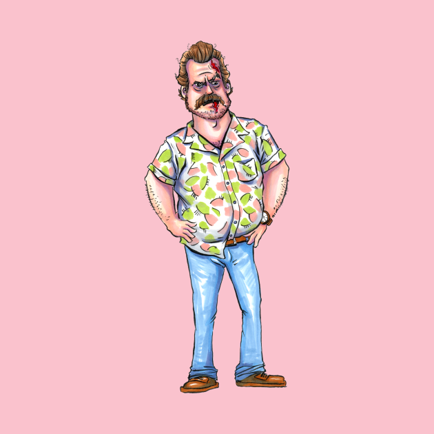 Like a Fat Rambo - 80s Power - Hopper Stranger Things - T-Shirt | TeePublic