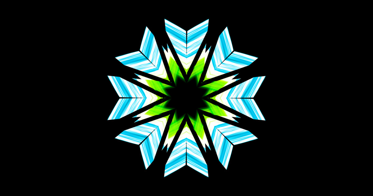 Blue and green Star - Star - Sticker | TeePublic