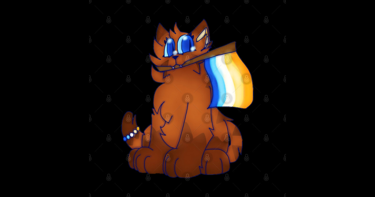 Aroace Flag Cat - Lgbt - Sticker | TeePublic