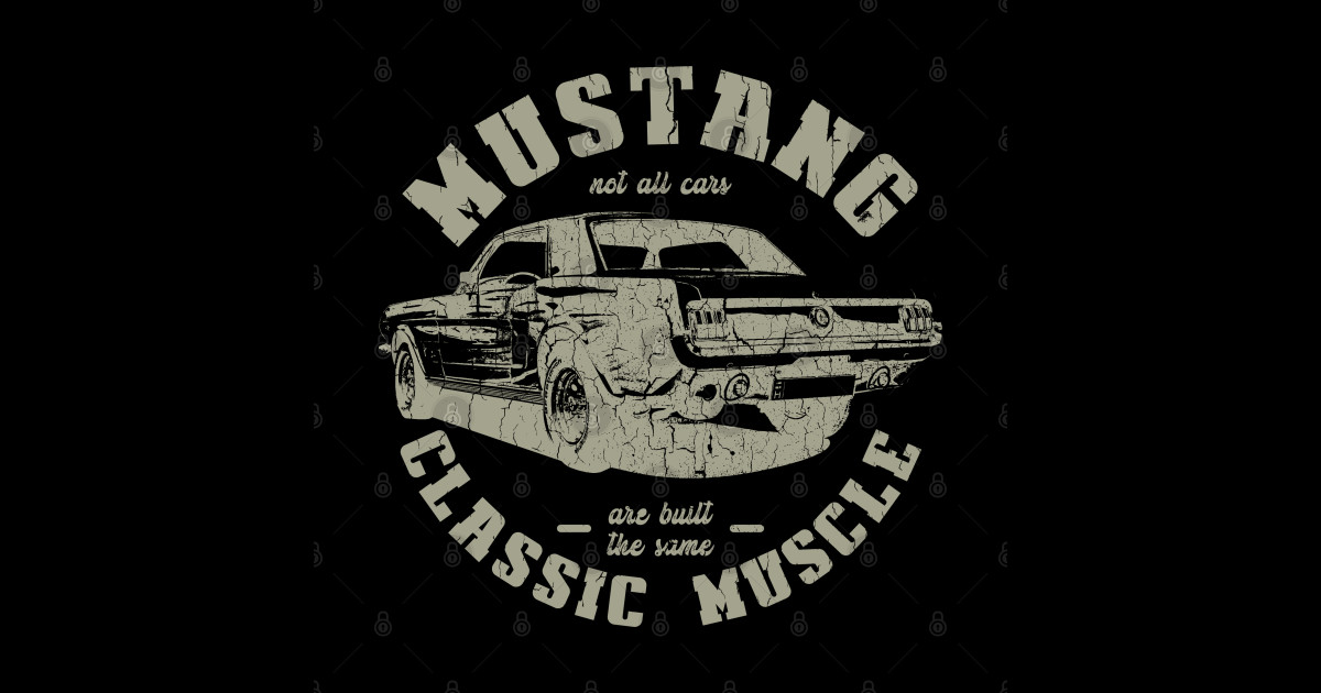 Mustang Classic Muscle - Mustang - Sticker | TeePublic