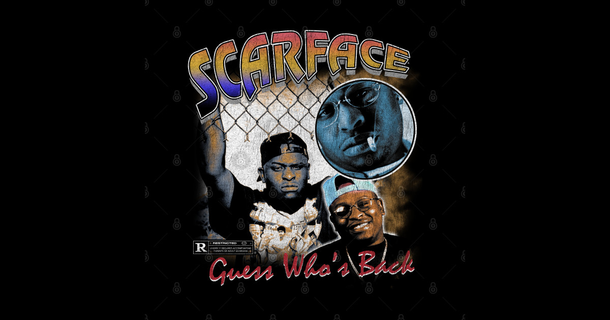 Scarface 90s old school hip hop bootleg - Scarface Rapper - Sticker ...