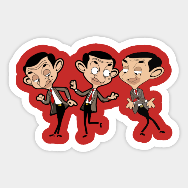 Mr Bean Moves - Mr Bean - Sticker | TeePublic