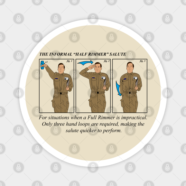 Arnold Rimmer Half Rimmer Salute - Red Dwarf - Magnet | TeePublic