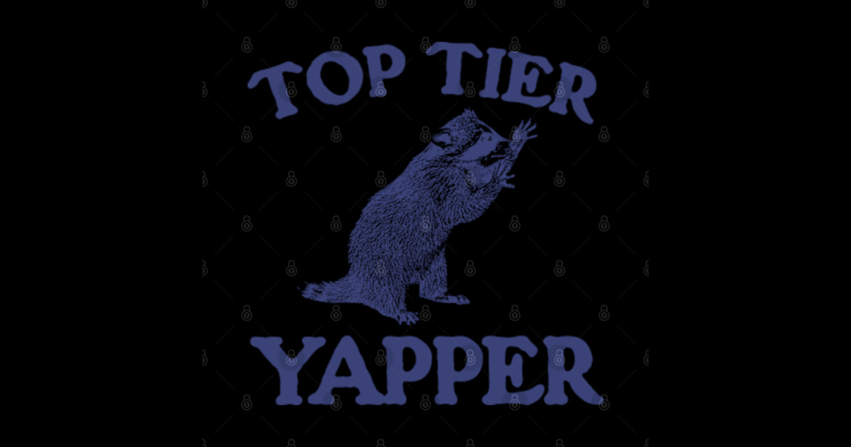Top Tier Yapper / Raccoon Vintage Cartoon - Top Tier Yapper - Sticker ...