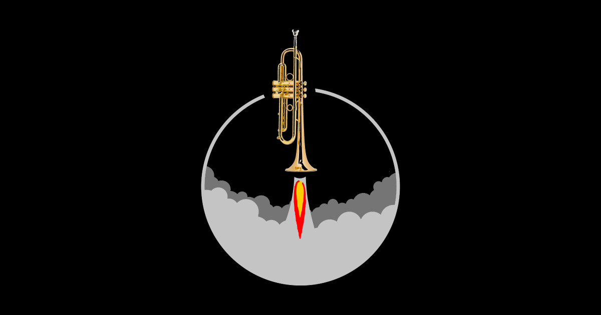 Trumpet Rocket - Trumpet - Sticker | TeePublic