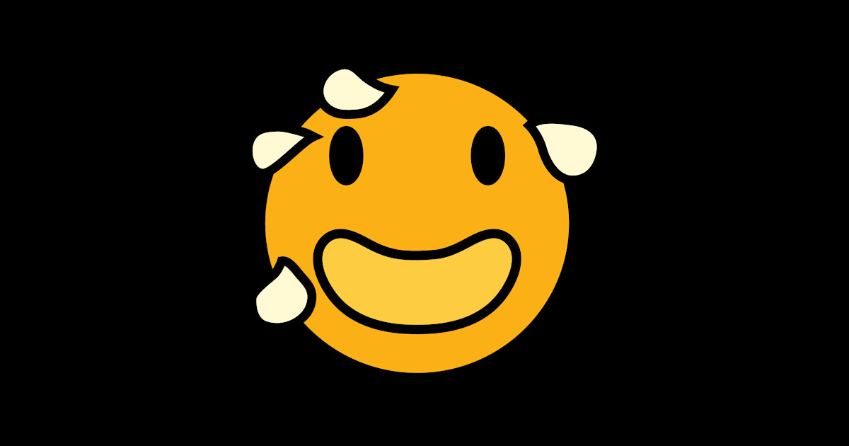 So excited I'm sweating yellow Emoticon icon - Emoticon - Posters and ...