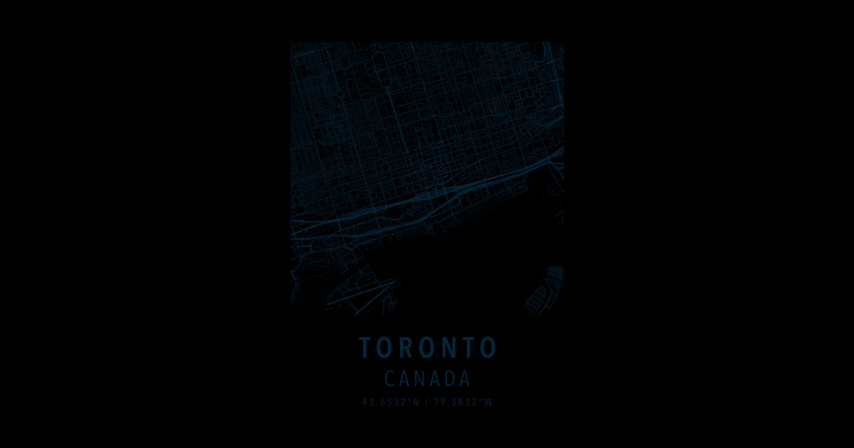 toronto simple map - Maps - Sticker | TeePublic
